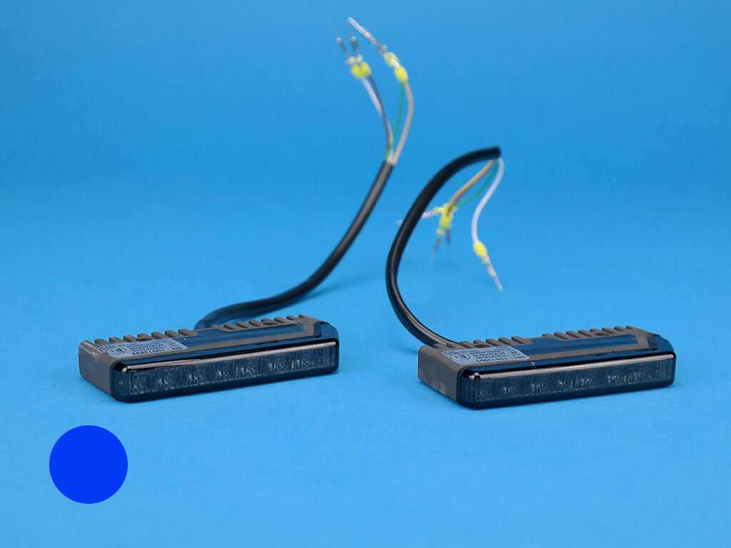 LED-Frontblitzer Sputnik Hybrid, horizontal, blau, getönte S, 633,44