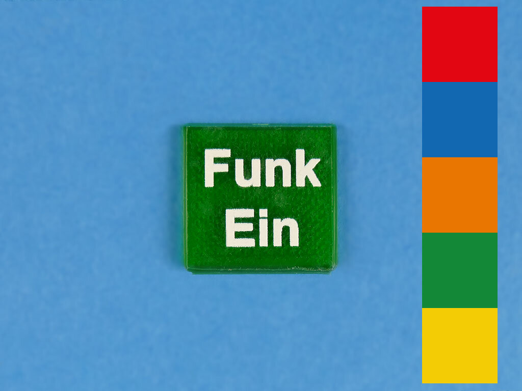 Symbol - Aufschrift "Funk Ein", 3,57